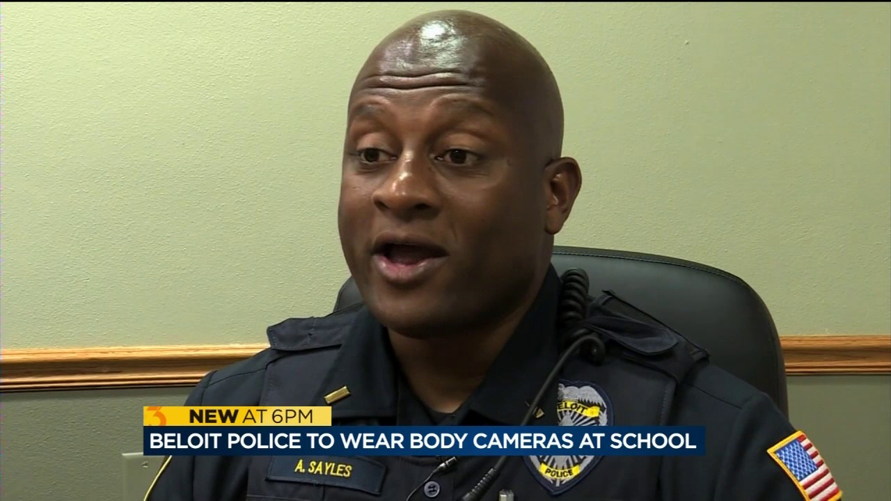 Beloit police officers gear up to wear body cameras in schools - YouTube