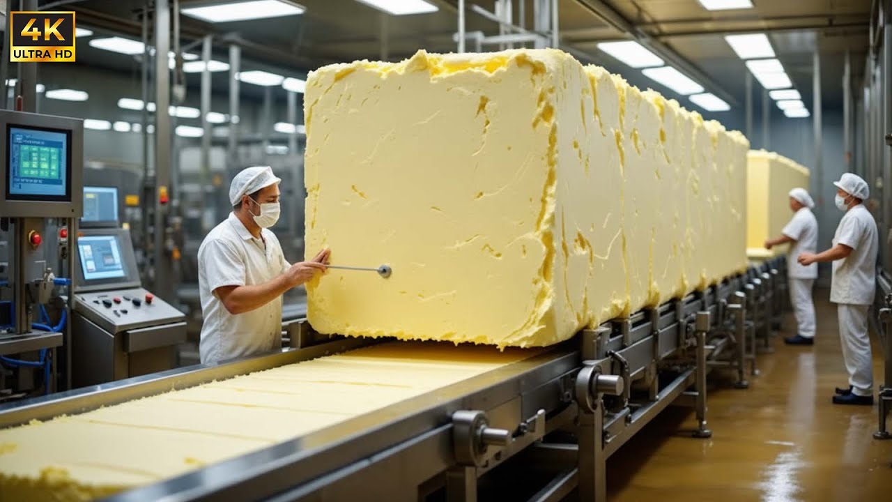 Inside a Modern Cheese Factory: From Fresh Milk to Aged Blocks (Full ...