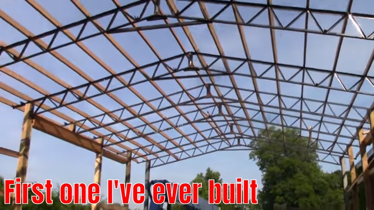 Shop build walls and roof - YouTube
