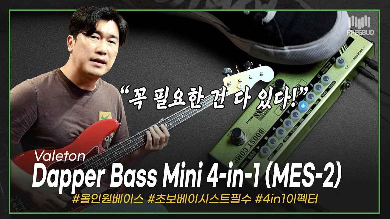 [투데이즈기어] VALETON 이펙터 Valeton Dapper Bass Mini 4 in 1 베이스 이펙트 스트립 MES 2 ...