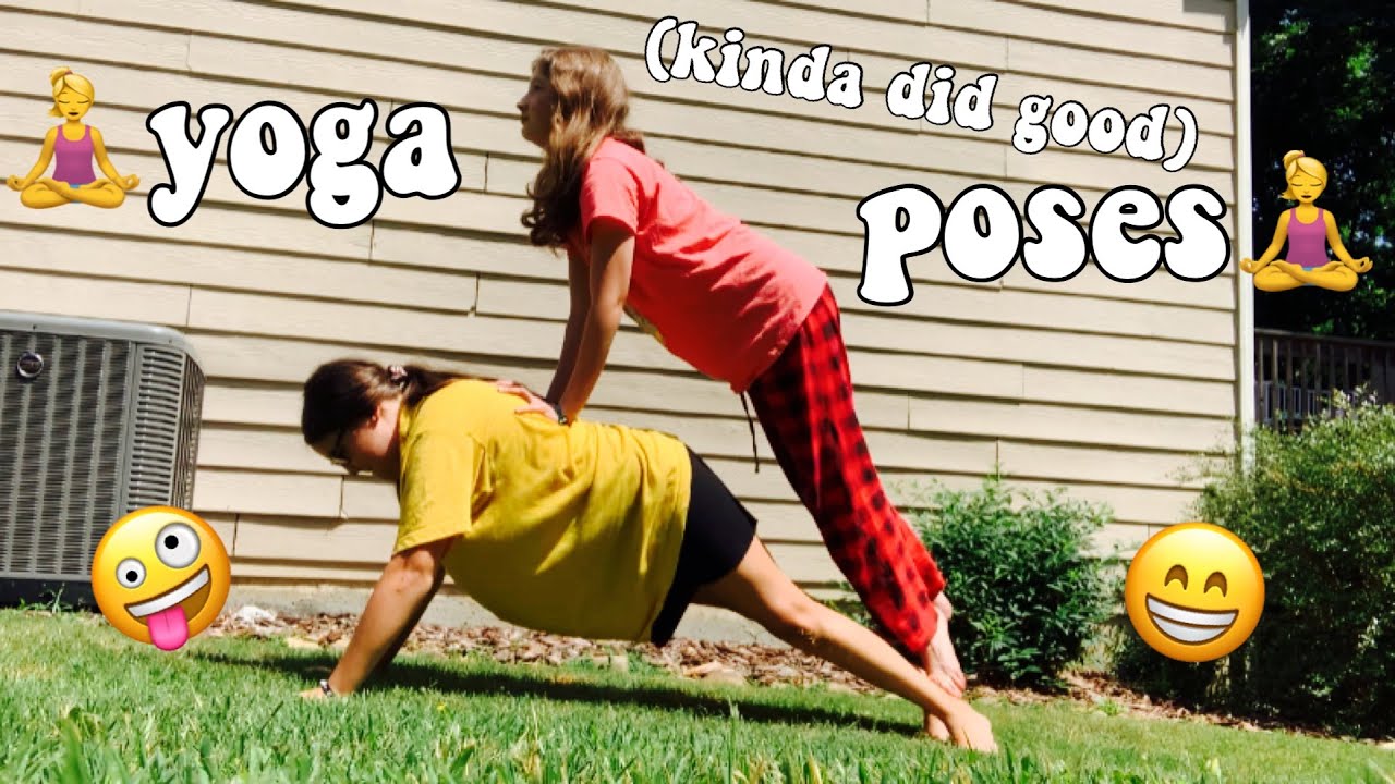 TRYING YOGA POSES | fails, twisted ankles + a lot of laughs! 🧘‍♀️😂 ...