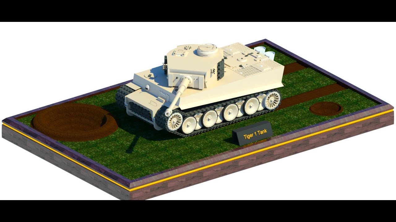 WWII Tiger 1 Tank: 3D model on Revit - YouTube