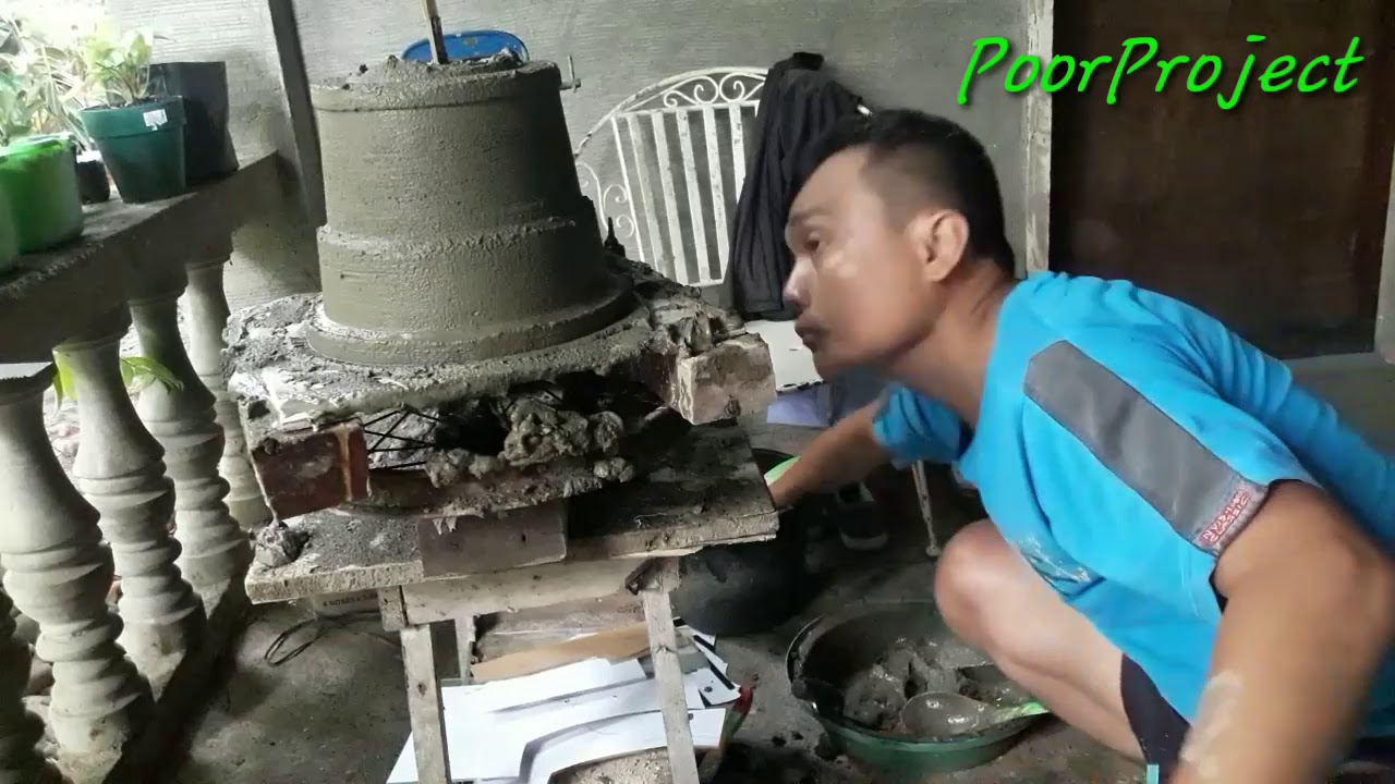 DIY concrete pot making in the philippines - YouTube