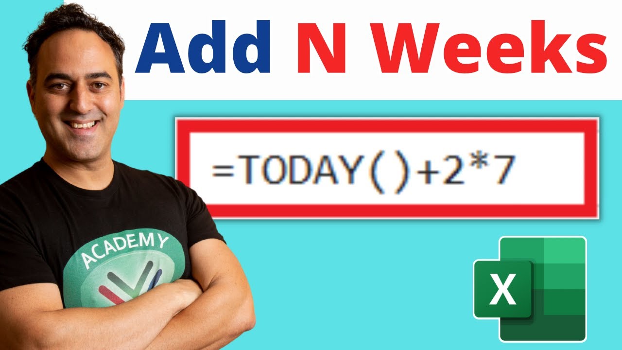Excel Date Shortcut: Add n Weeks to a Date Quickly - YouTube