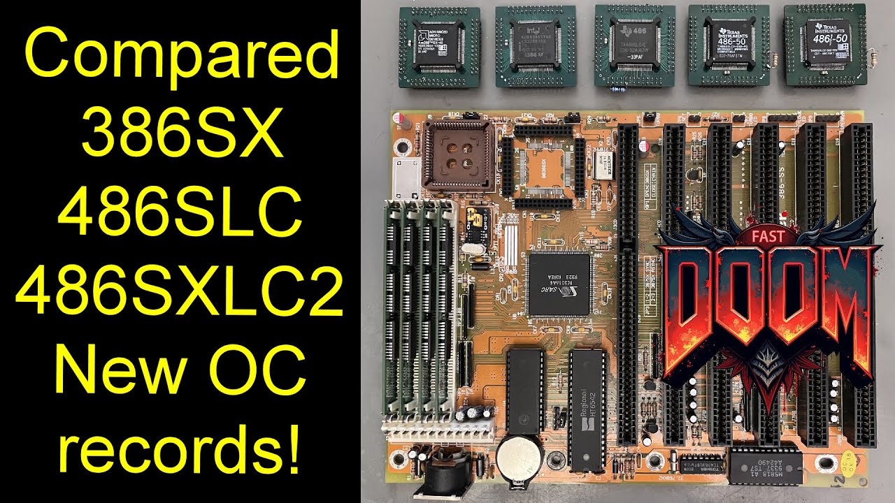 386SX vs 486SLC vs 486SXLC2... New Overclocking records! Doom Playable ...