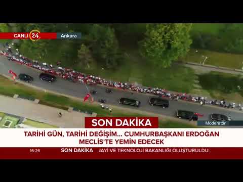 Başkanlık yemini için Erdoğan yola çıktı