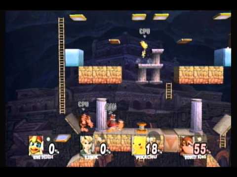 Super Smash Bros. Brawl Battle #40: King Dedede vs. Link vs. Pikachu vs ...