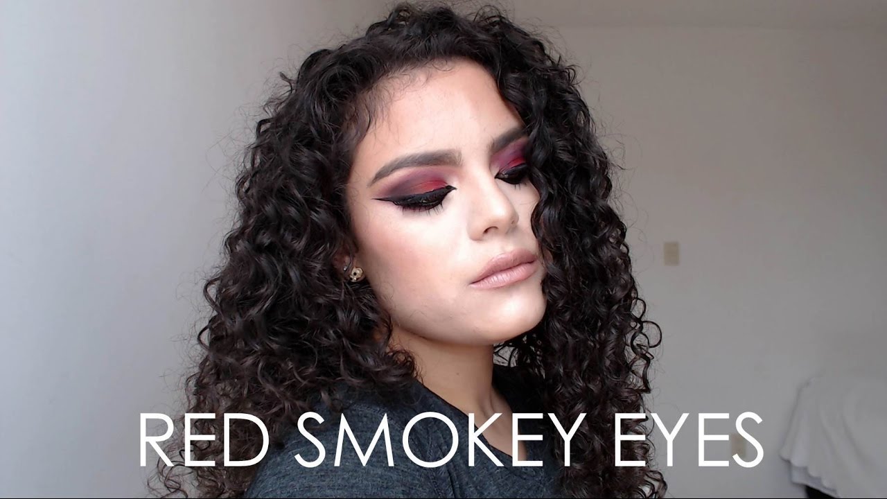 Dramatic red smokey eye makeup tutorial | Just Daniela - YouTube