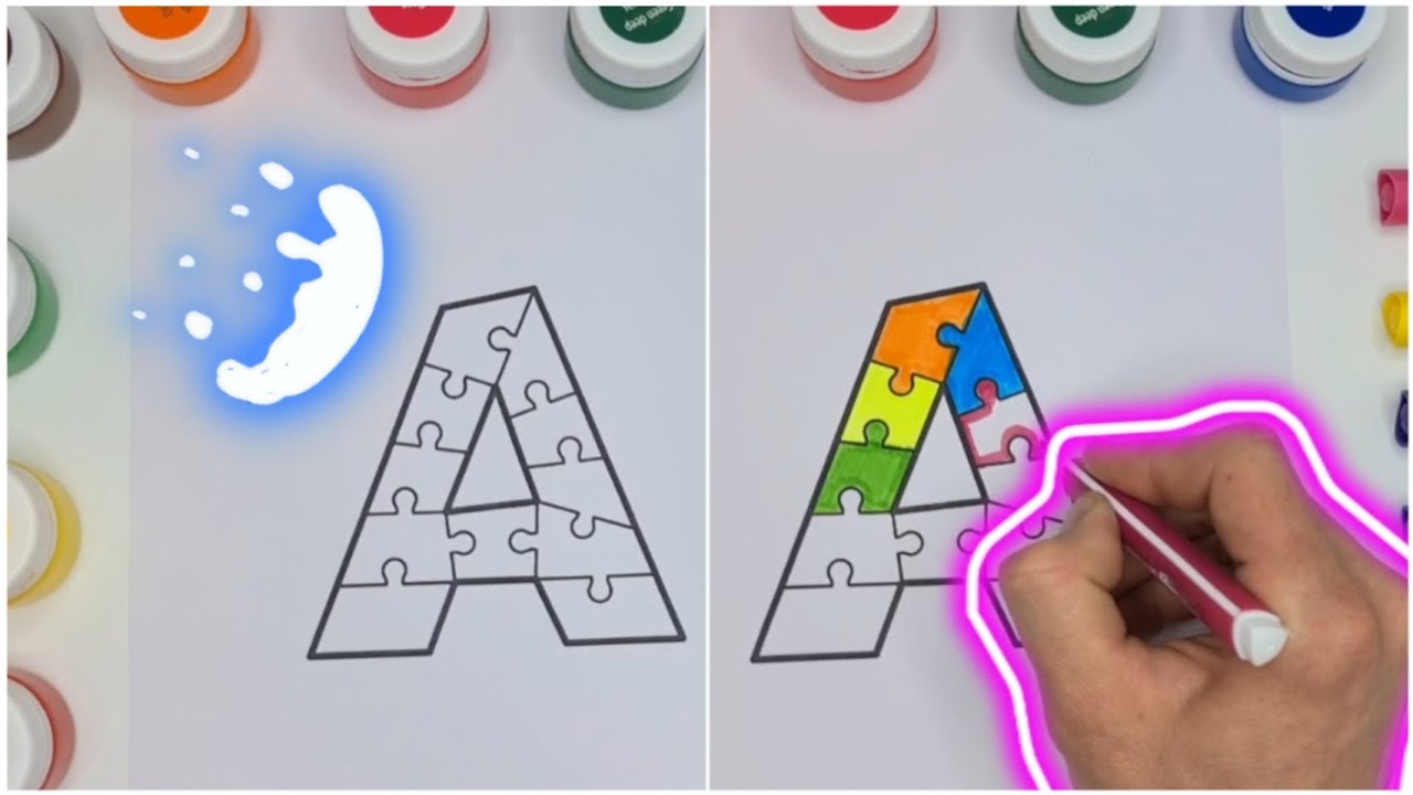 How to Draw - letter of the alphabet - А - YouTube