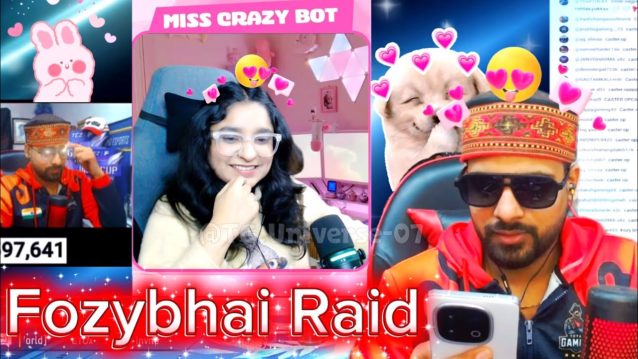 Fozybhai Raid on Miss Crazy Bot Live 💖 FozyAjay & Miss Crazy Bot 🥰 # ...