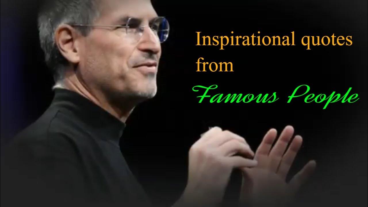 Great & Inspirational quotes from famous people | Role models - YouTube