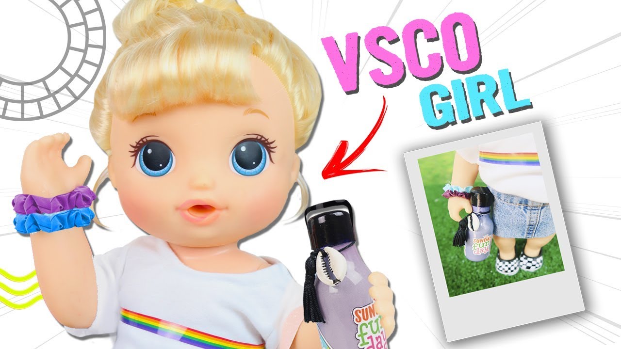 MINHA BABY ALIVE SE TRANSFORMOU EM VSCO GIRL! - Lilly Doll - YouTube