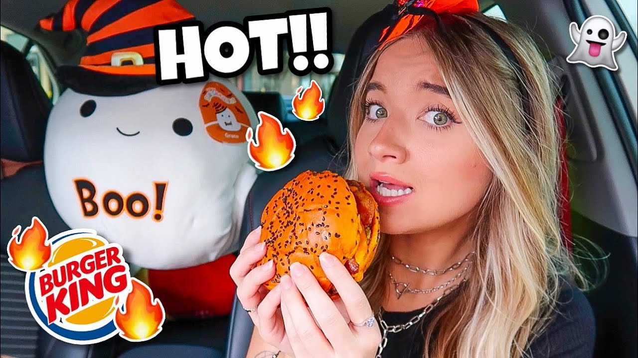 Eating Burger King NEW Ghost Pepper Whopper! - YouTube