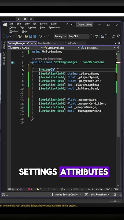 How to Use [Header] and [Space] Attributes in Unity - YouTube