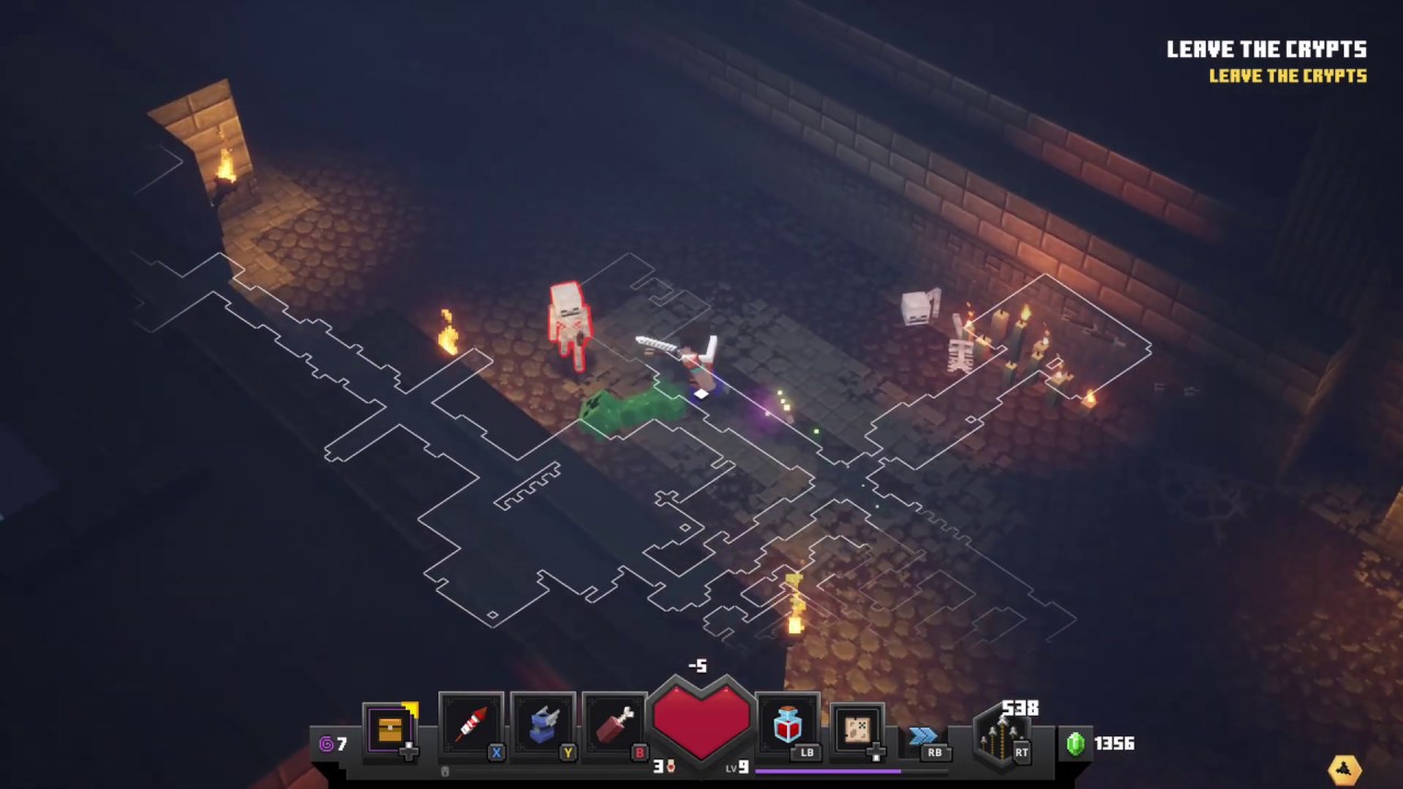 MINECRAFT DUNGEONS #3(Secret Mission 1: Creepy Crypt) - YouTube