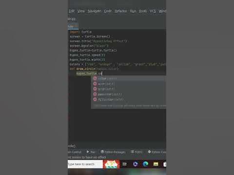 hypnotizing effect using turtle graphics in Python - YouTube