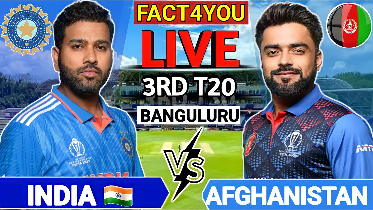 🔴LIVE: India vs Afghanistan - 3RD T20 | IND VS AFG Live #indvsafg # ...