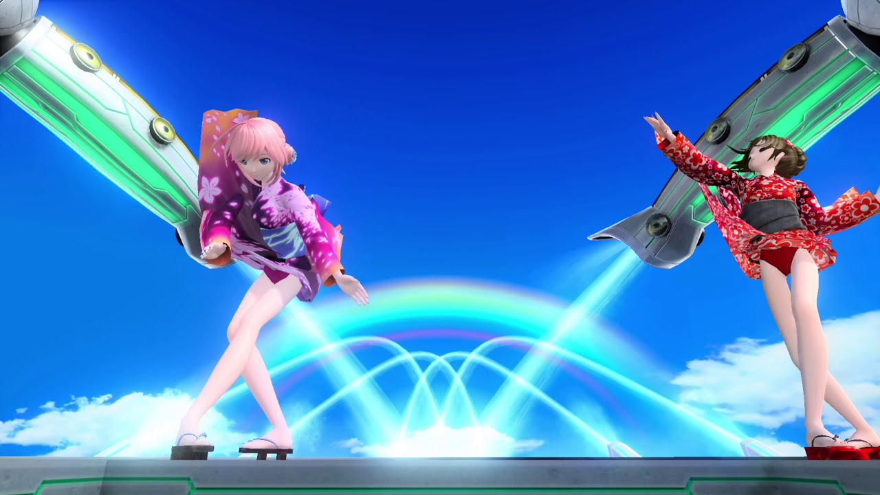[強風/ローアングル]Promise ルカ&MEIKO 浴衣[Project DIVA MOD] - YouTube