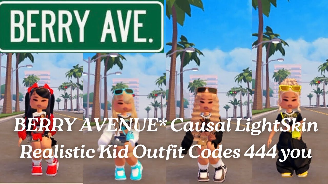 BERRY AVENUE*Causal Lightskin Realistic Kid Outfit Codes( Blush Fashion Doll) - YouTube