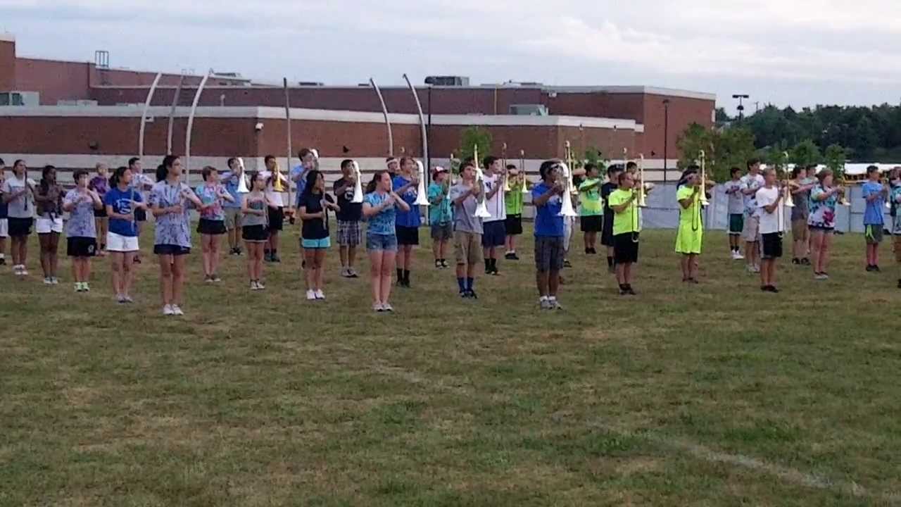 Stone Bridge Marching Band Demonstration - Basic Block - 8/23/13 - YouTube
