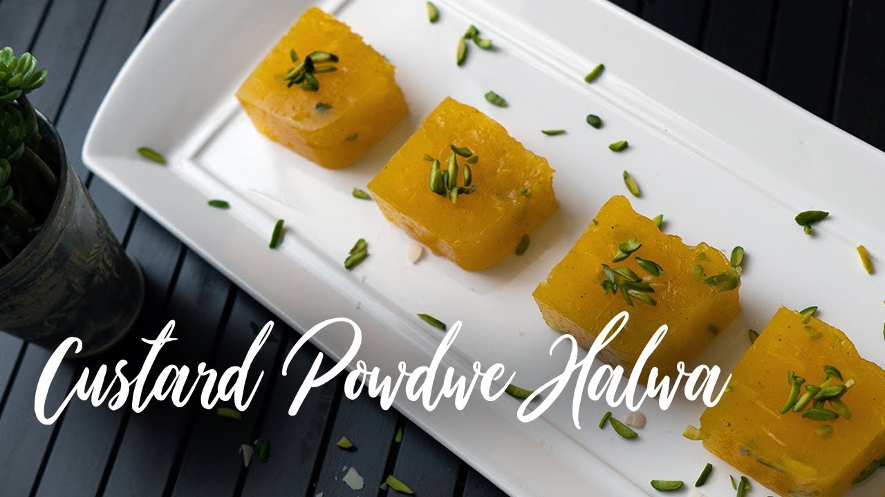 Custard Powder Halwa recipe / How to prepare Custard Powder Halwa in 10 ...