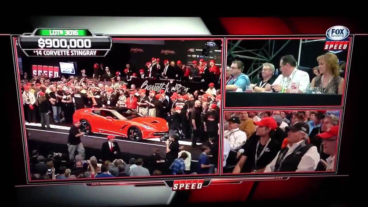 LIVE: Barrett-Jackson Auction-1st EVER 2014 Corvette Sold! - YouTube