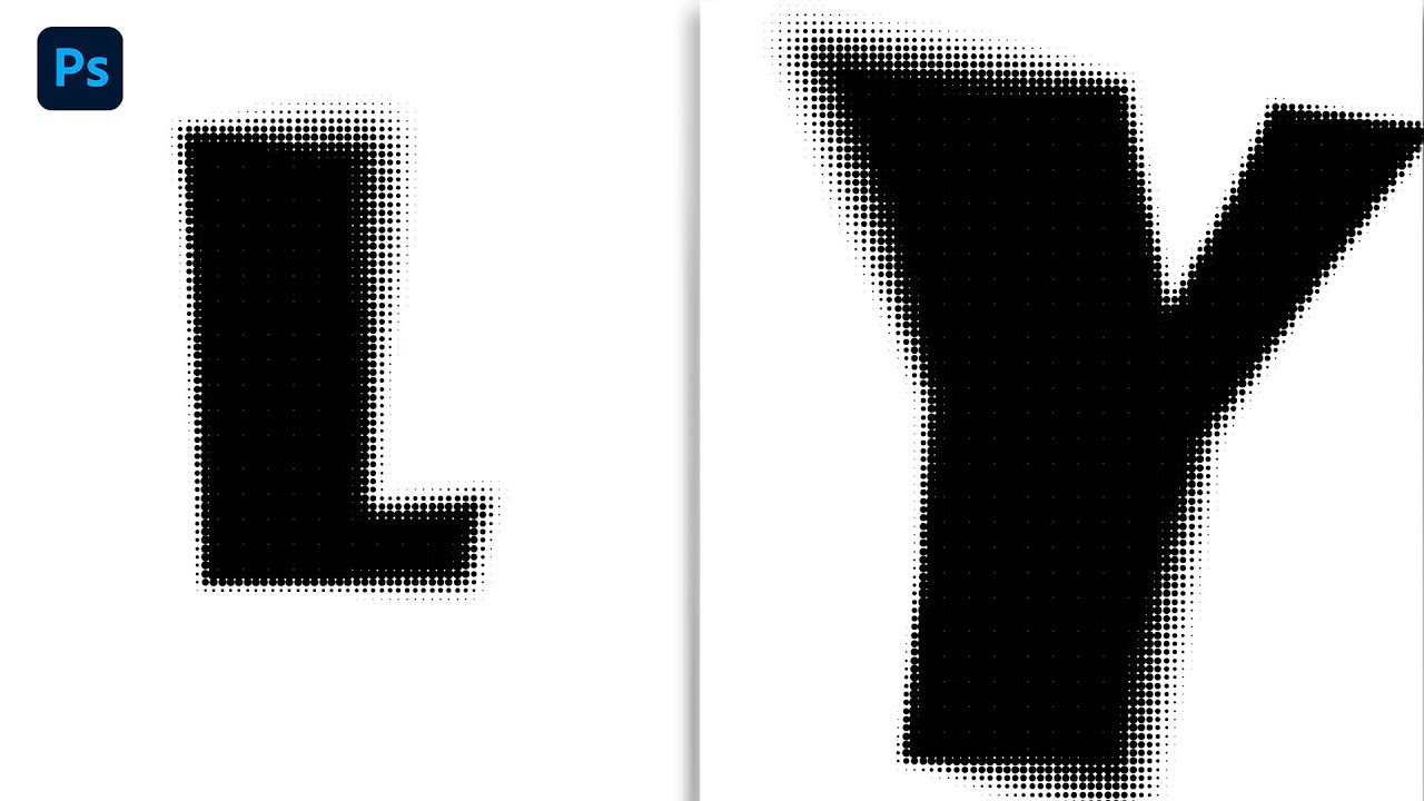 "Blurred Halftone Text Effect: Quick Adobe Photoshop Tutorial in 2 ...