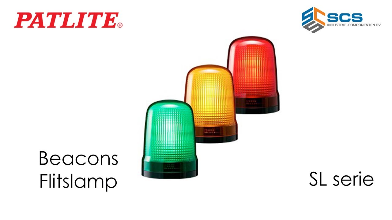SCS PATLITE Beacons, Flitslamp, SL Series - YouTube