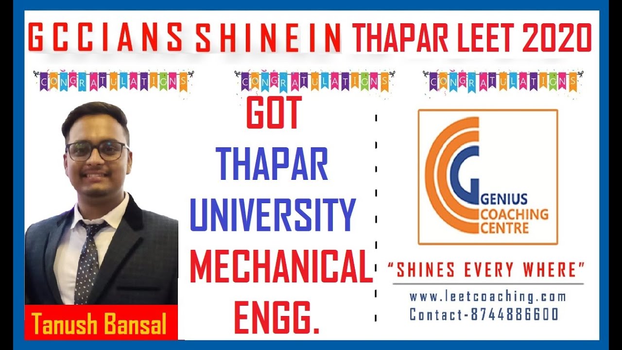 THAPAR LEET 2020 ADMISSION I HOW TO PREPARE AND CRACK THAPAR UNIVERSITY ...