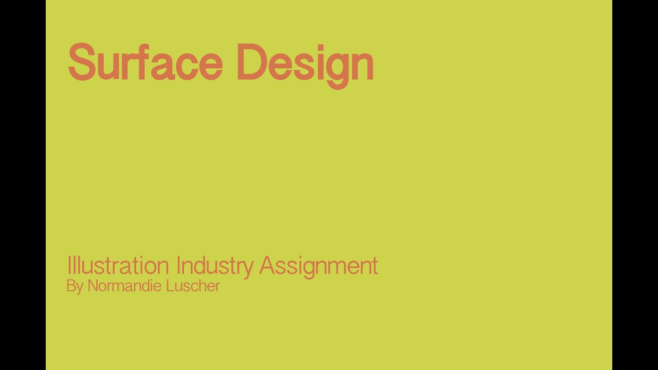 Surface Design Assignment - YouTube