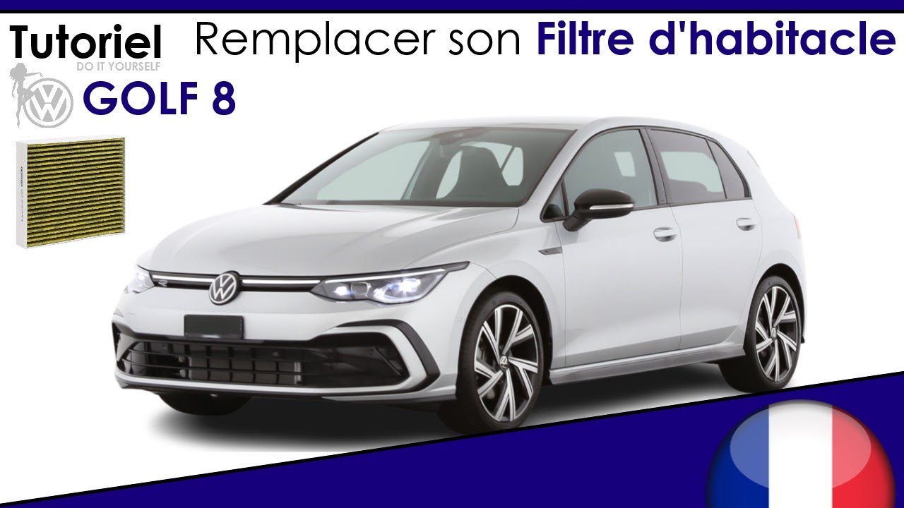 Remplacement du filtre d'habitacle sur Golf 8 - YouTube