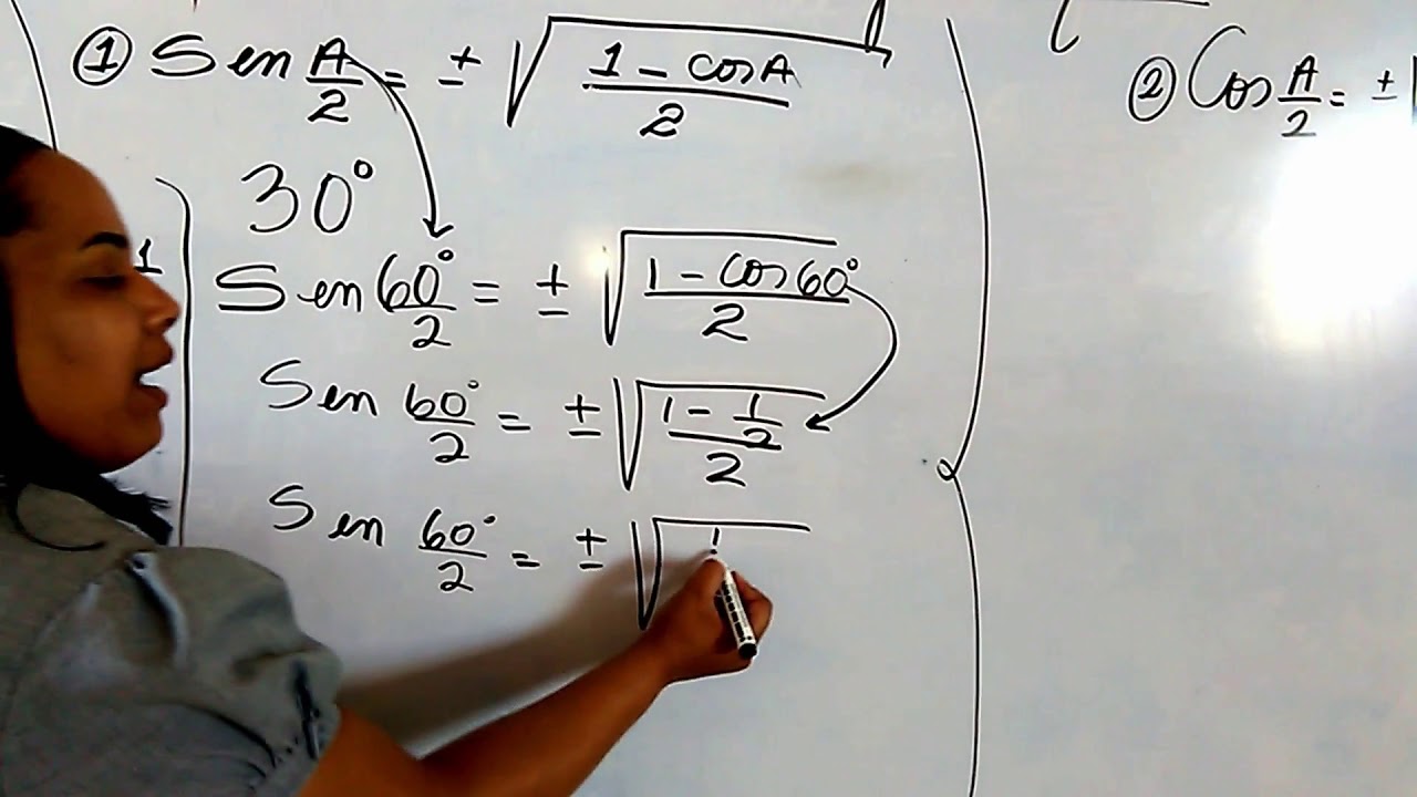 Razones trigonométricas del Ángulo Mitad - YouTube