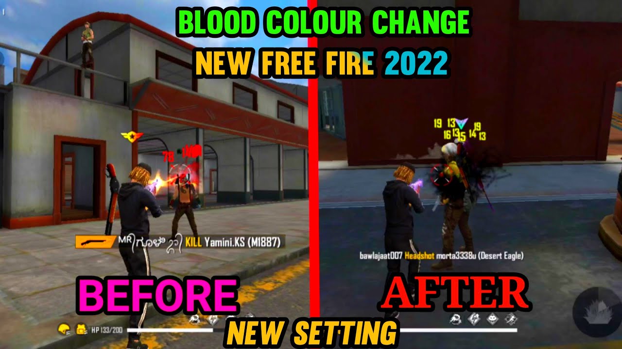 Free Fire Blood Colour Change || How To Change Blood Colour In Free ...