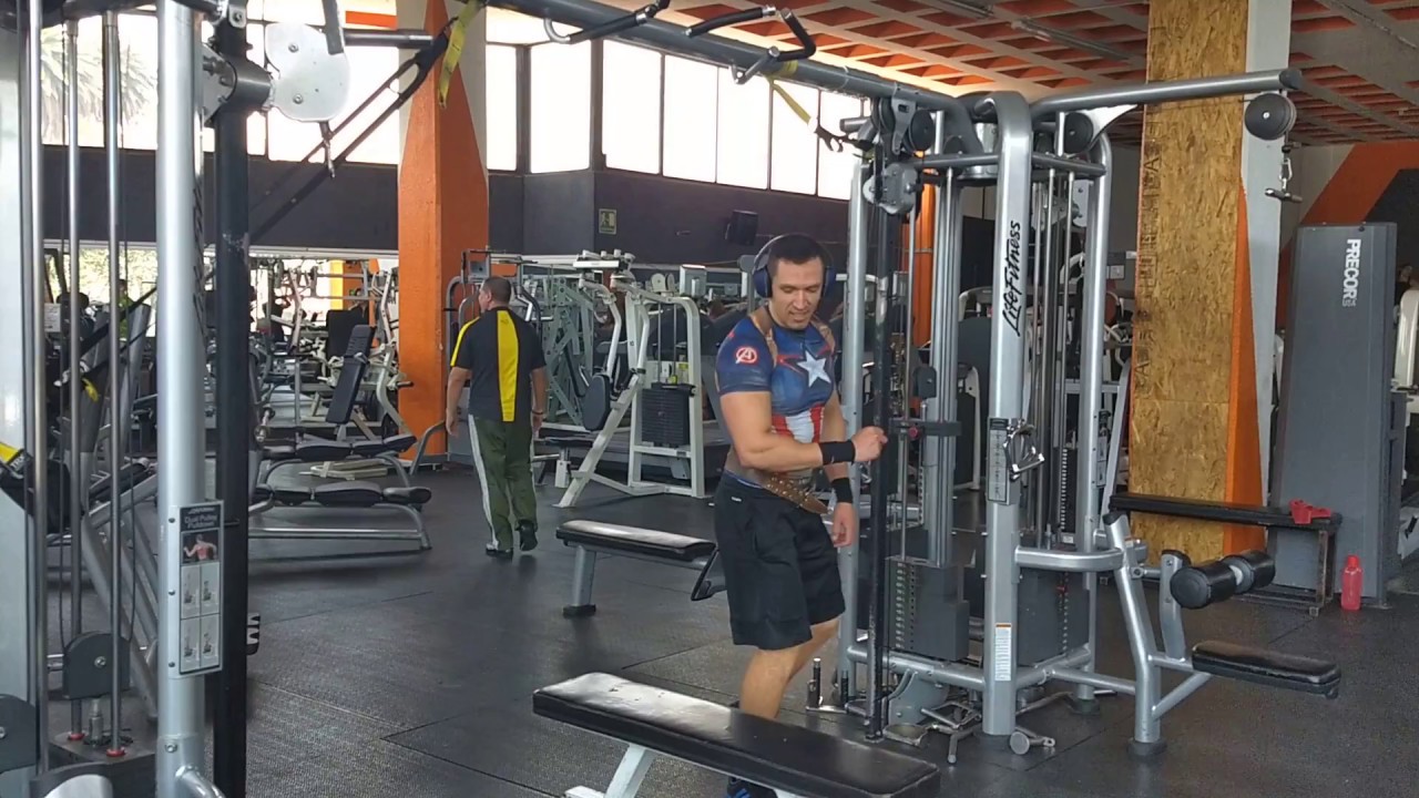 Lying Rear Delt crossover. - YouTube