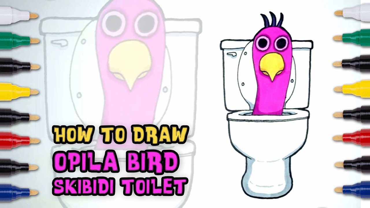 How to Draw Opila Bird Skibidi Toilet - YouTube