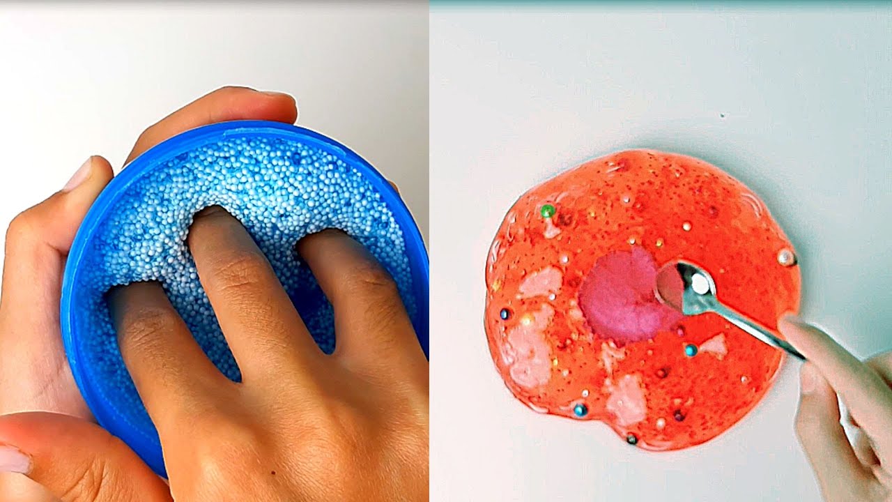 Relaxing slime ASMR Mixing pigment Sofi Magic Slime - YouTube