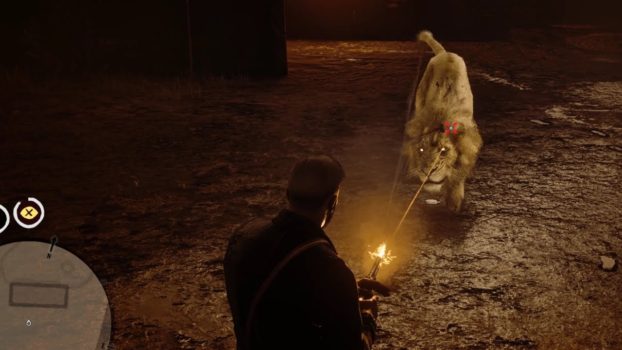 Lion attack RDR2 - YouTube