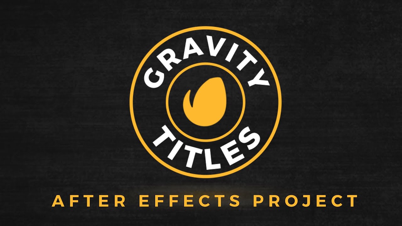 Gravity Titles After Efects Project - YouTube