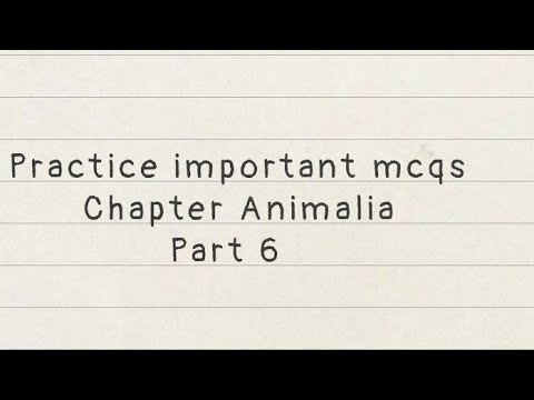 Chapter Animalia mcqs part 6|mdcat preparation|Biology lecture - YouTube