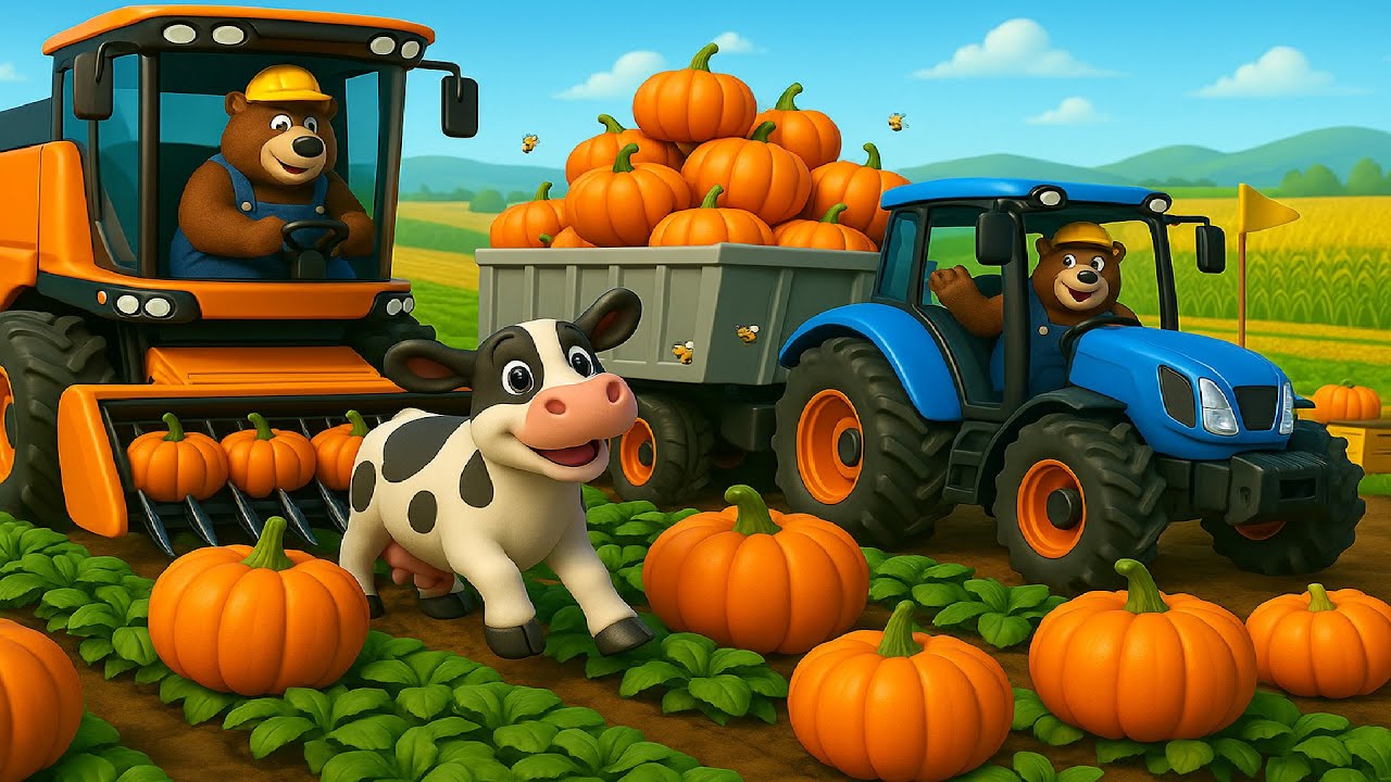 Farm Works: Tractor Plowing and Planting Vegetables on the Farm ...