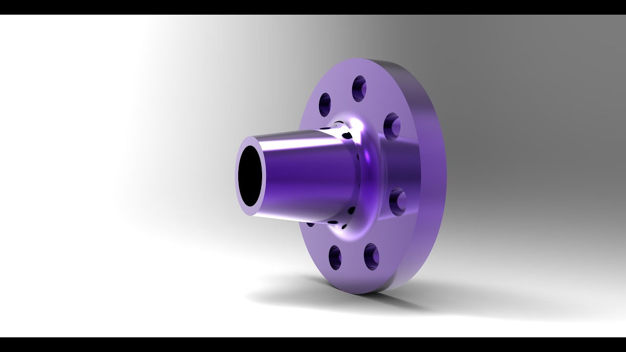 How to design a Weld Neck Flange #49 | Industrial design | |SolidWorks ...