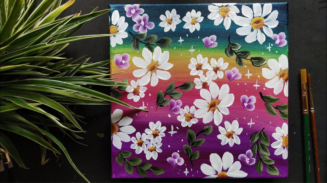 Bright Color Canvas Painting | Pattern Design | Wall Décor | Easy ...