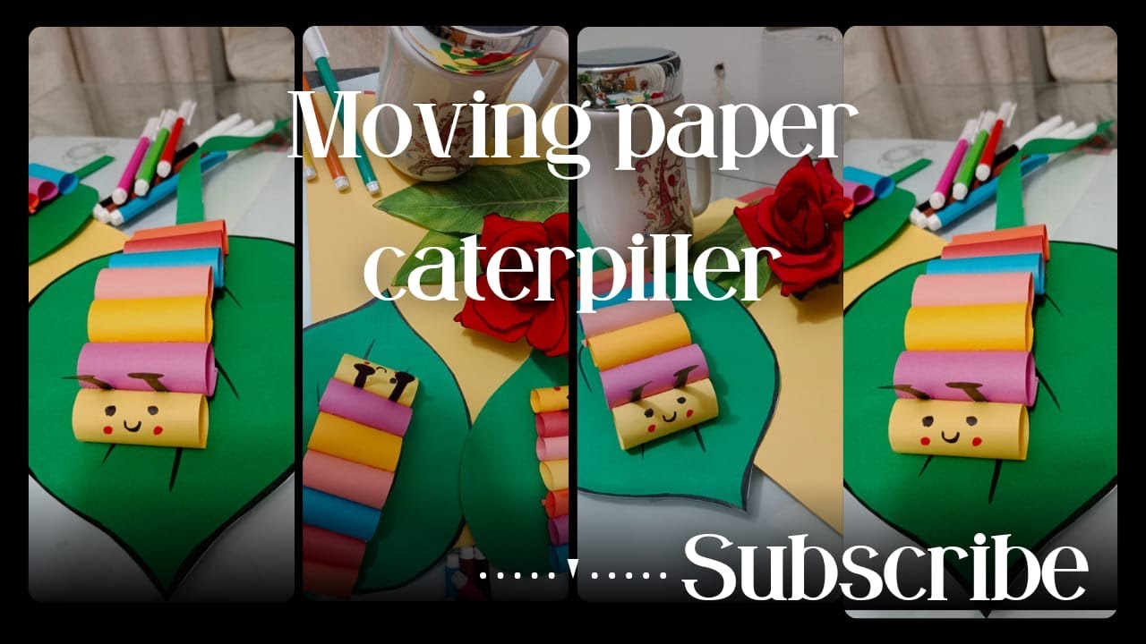 How to make Moving paper caterpillar/paper caterpillar/3D Paper ...