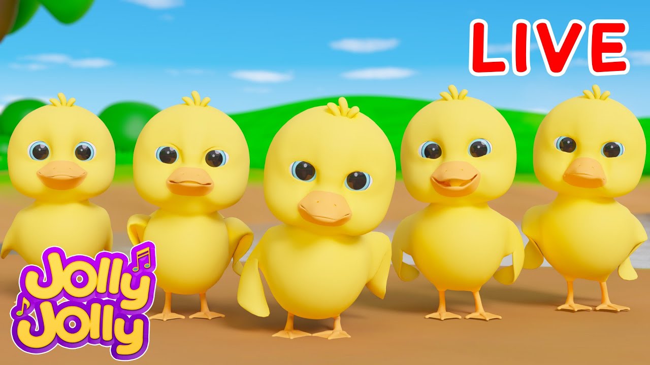LIVE🔴Learn Numbers with Five little ducks, Three little kittens + More ...