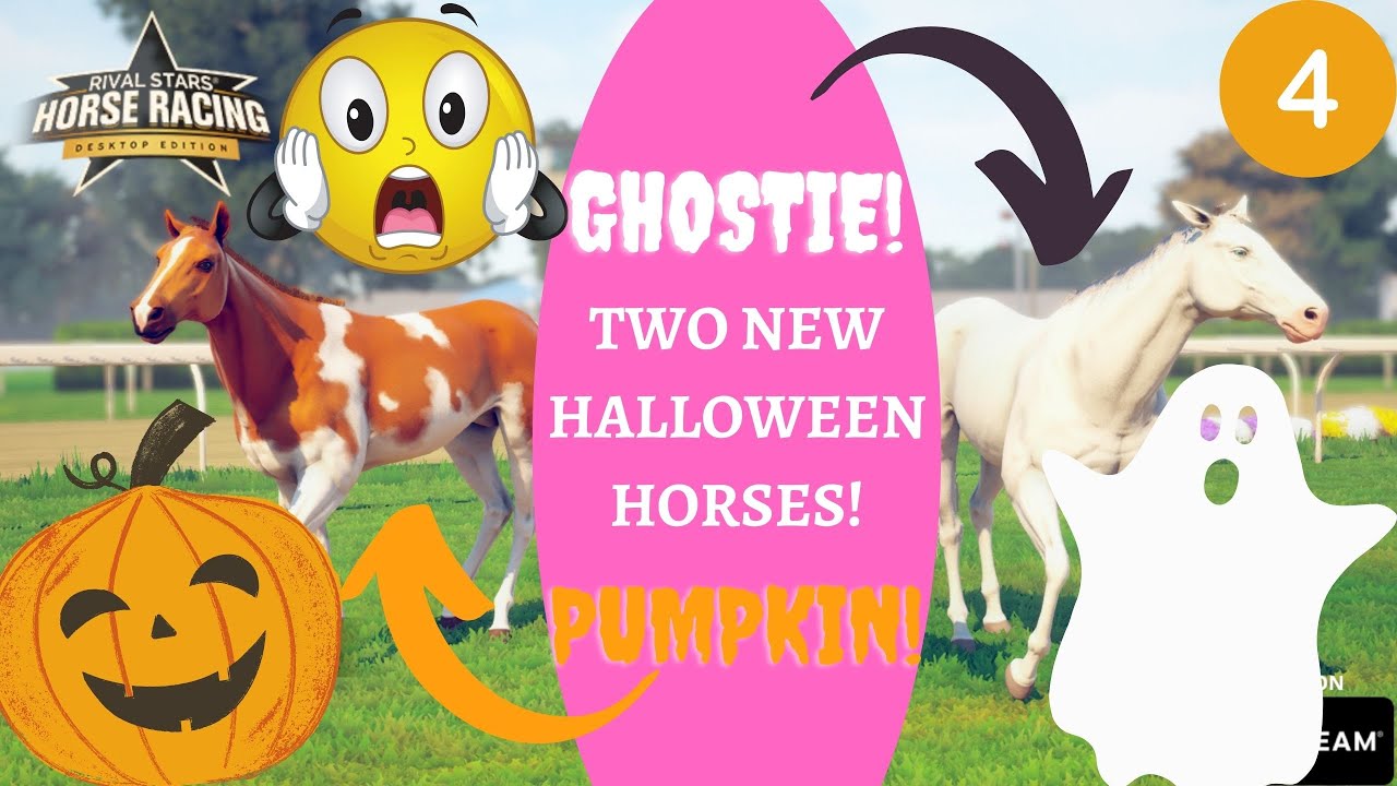 🎃👻NEW HORSES! Pumpkin and Ghostie! Horsome Halloween Ep 4 Rival Stars ...