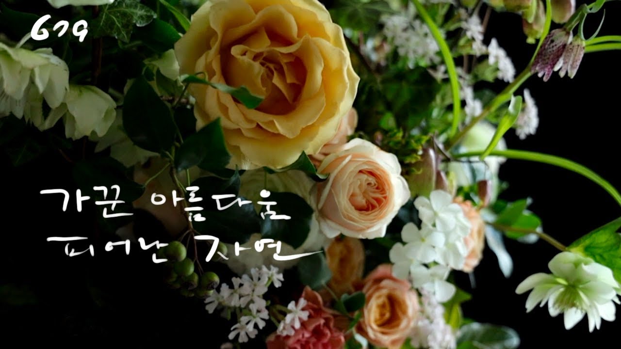 플라워레슨 679 정물화 디자인 테이블 센터피스 Flower lesson 679 Still Life_ Design table ...