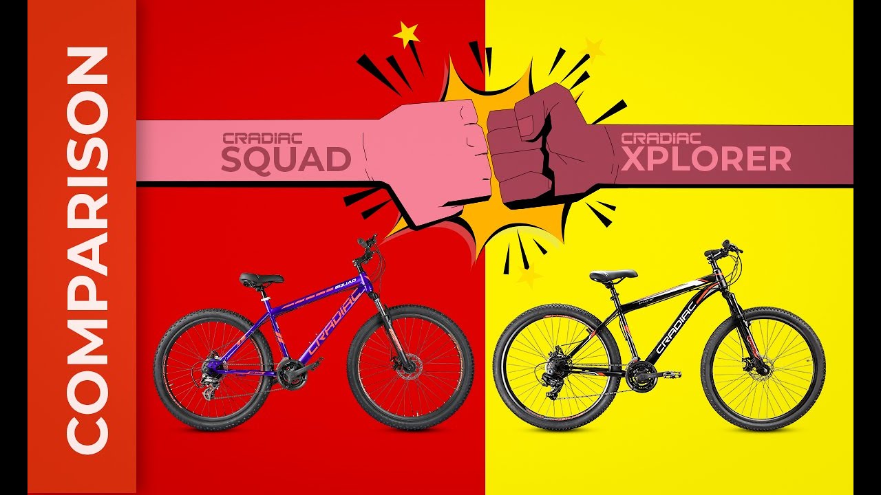 CRADIAC SQUAD Vs CRADIAC XPLORER | Comparison | BEST MTBS IN iNDIA ...