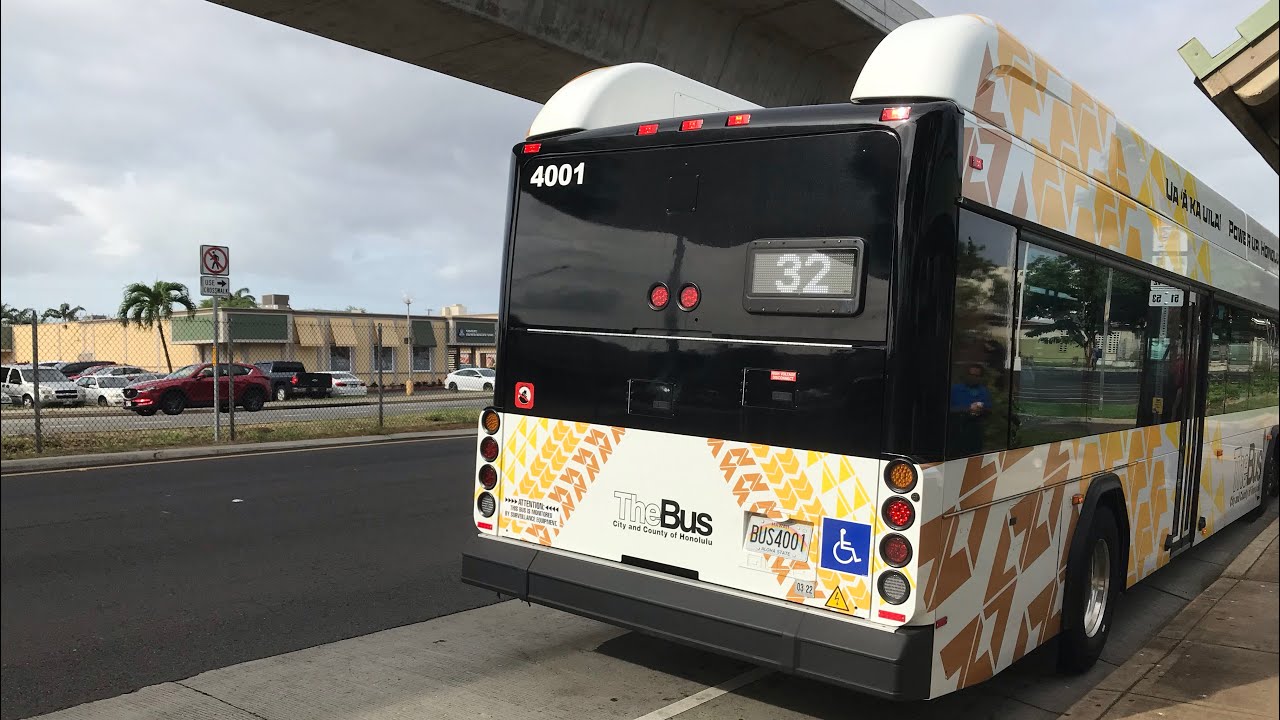 [Part 1] TheBus Honolulu (HI) Route 32 Pearlridge Bus 4001 (2021 Gillig ...