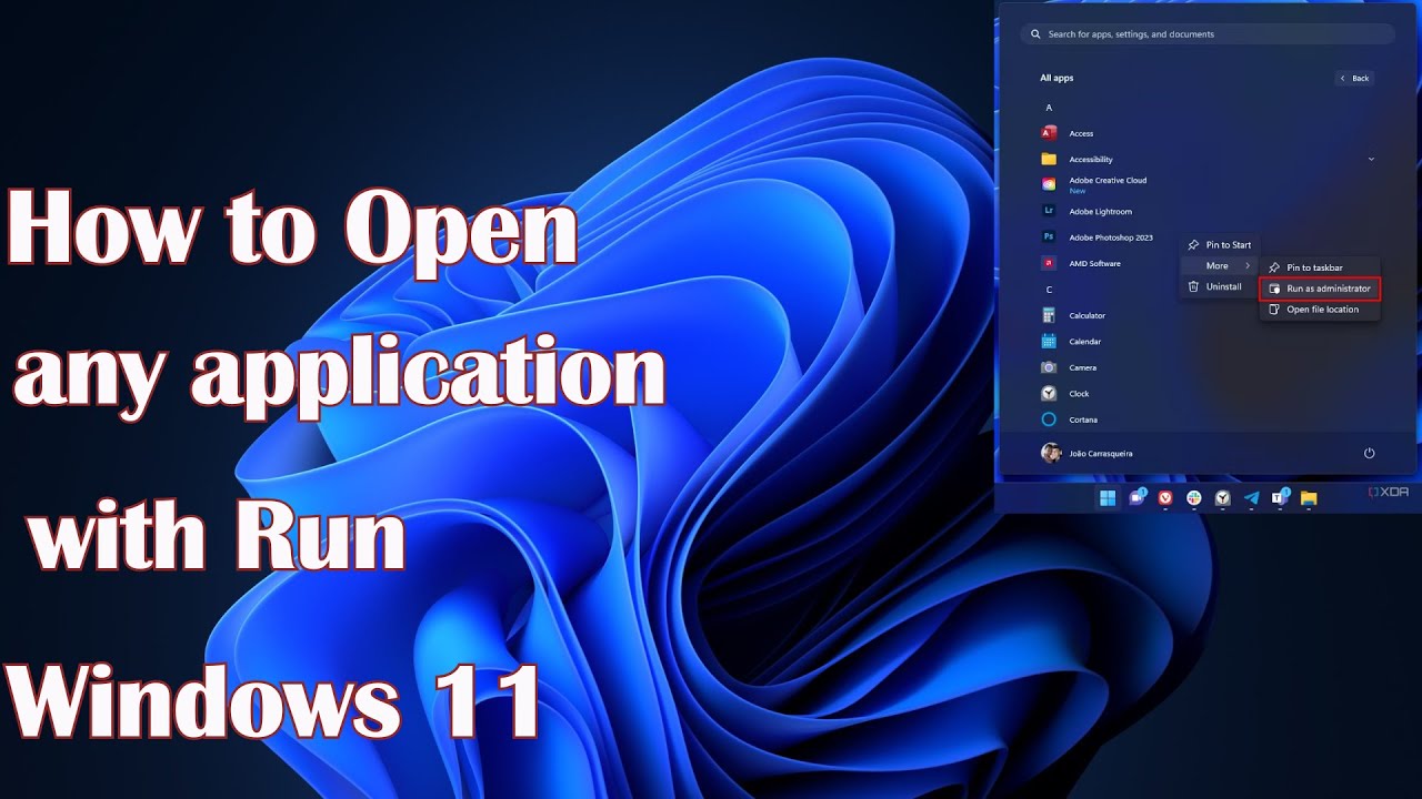 How to Open any application with Run in Windows 11 - YouTube