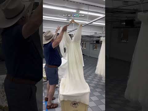 Have we ever had a Wedding Dress that we Couldn't Save? #weddingdress #restoration #satisfying
